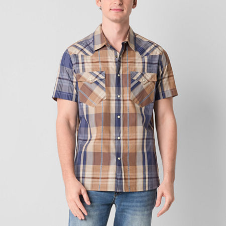 Click here for Frye and Co. Mens Short Sleeve Regular Fit Button-... prices