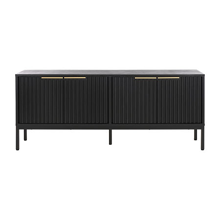 Click here for Lylia 4 Door Media Stand - Black/gold prices