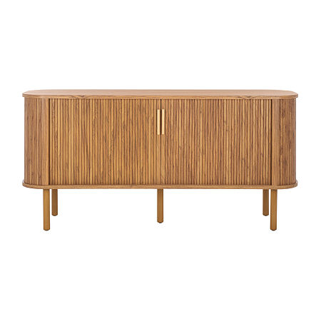 Click here for Tealla 2 Tambour Door Media Stand - Oak/gold prices