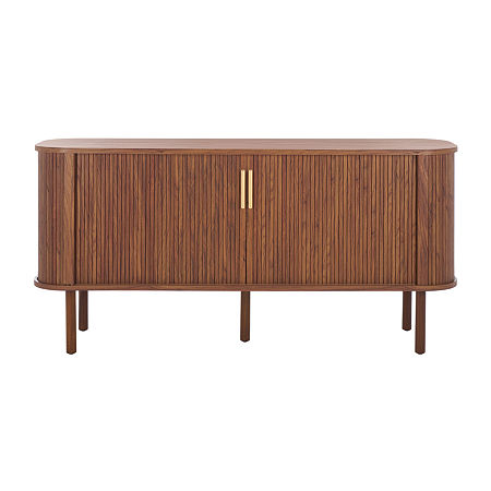 Click here for Tealla 2 Tambour Door Media Stand - Walnut/gold prices
