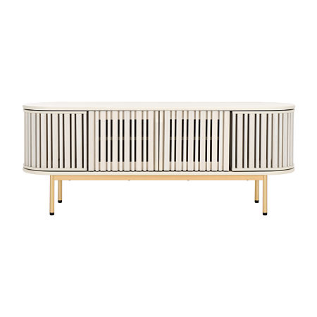 Click here for Enid 4 Door Media Stand - Bleached white prices