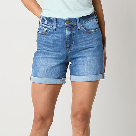 Click here for a.n.a Womens High Rise 5 Denim Short  2 Petite  Wh... prices
