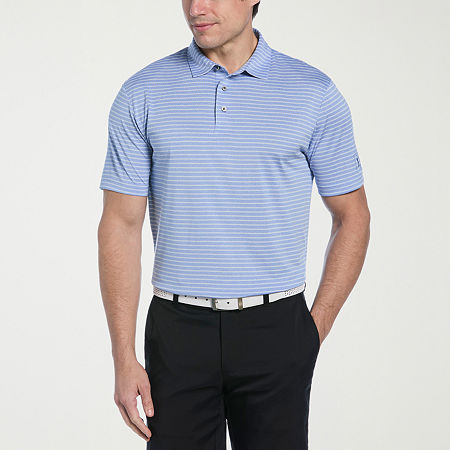 Click here for Pga Tour Mens Heathered Stripe Golf Polo Shirt - A... prices