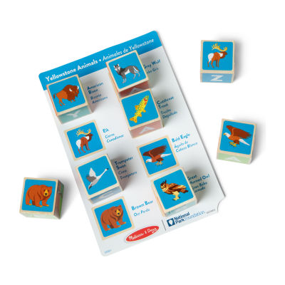 Melissa & Doug Nat Parks Wooden Blocks & Cube 28-pc. Puzzle, Color ...