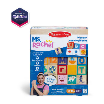 Melissa & Doug Ms. Rachel Blocks + Activity Cards Interactive Toy ...