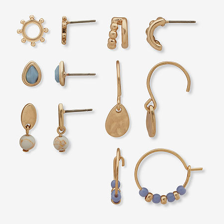 Click here for a.n.a Womens 6 Pair Earring Set  One Size  Blue prices