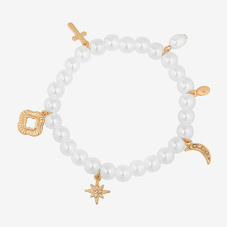 Click here for Bijoux Bar Delicates Womens Glass Charm Bracelet... prices