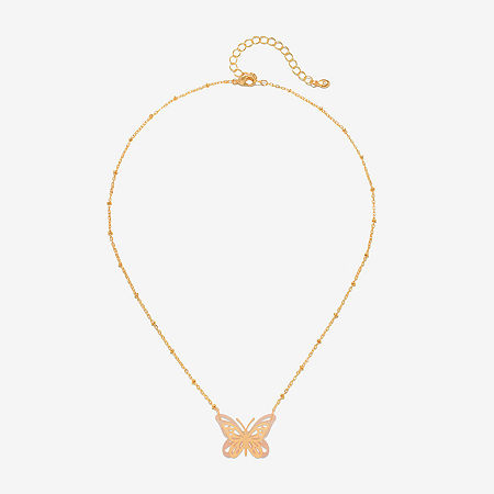 Click here for Bijoux Bar Delicates Womens Butterfly 16 Inch Pend... prices