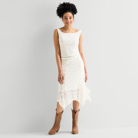 Click here for Arizona Womens Juniors Mid Rise Midi Asymmetrical... prices