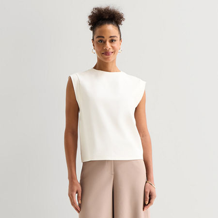 Click here for Worthington Womens Crew Neck Short Sleeve Blouse... prices