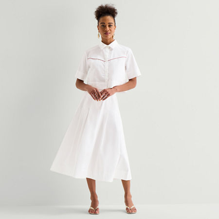 Click here for Worthington Womens Midi Full Skirt  4  White prices
