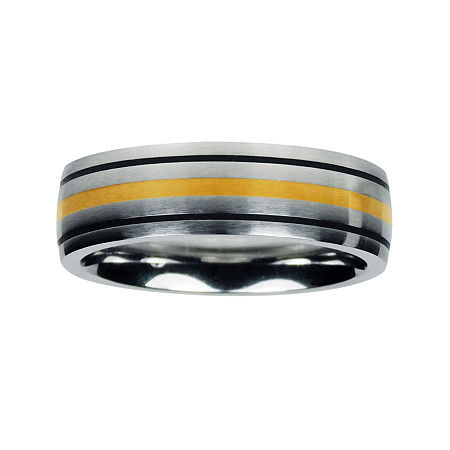 Click here for Mens Cobalt and 10K Yellow Gold Inlay Wedding Band... prices