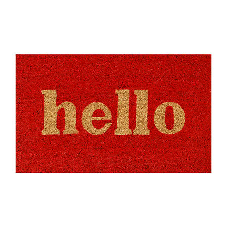 Click here for Calloway Mills Block Hello Outdoor Rectangular Doo... prices