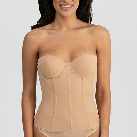 Dominique Brianna Low Back Strapless Longline Bra  8980 - Mocha