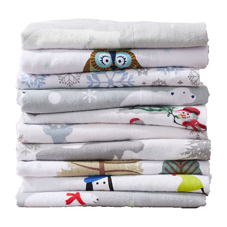 Click here for Linery Charming Winter Flannel Wrinkle Resistant S... prices