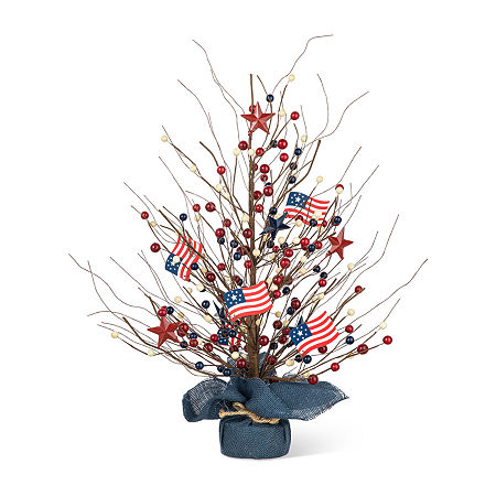 Click here for Glitzhome 20 Patriotic Berry Tree Tabletop Decor... prices