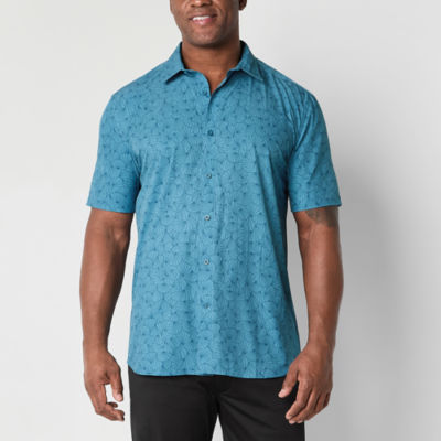 Stylus Big and Tall Mens Regular Fit Short Sleeve Geometric Button-Down ...