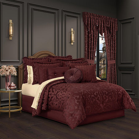 J Queen New York La Boheme 4-Pc. Comforter Set  Queen - Maroon