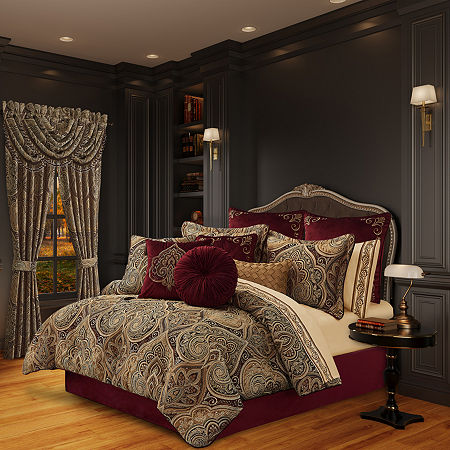 Click here for Five Queens Court Bordeaux 4 Pc. Comforter Set  Ki... prices