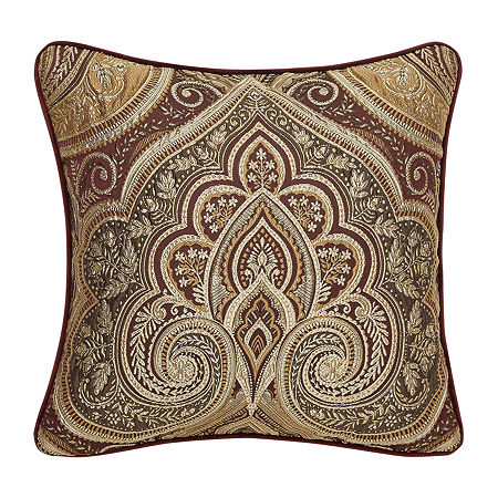 Click here for Five Queens Court Bordeaux Square Decorative Pillo... prices