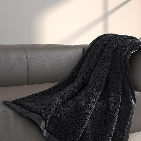Click here for Queen Street Vander Midweight Throw  One Size  Bla... prices