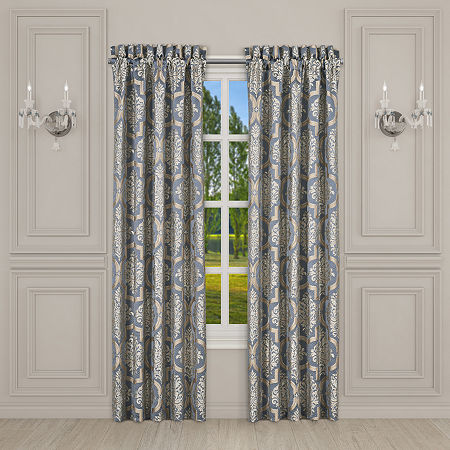 J Queen New York San Marino Window Panel Pair  50 x 84 - Powder Blue