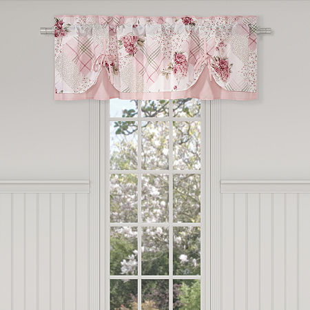 Royal Court Bungalow Tie-Up Window Valance  18 x 72 - Rose