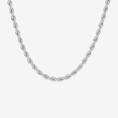 Silver Reflections Womens Pure Silver Over Brass 24 Inch Rope Chain ...