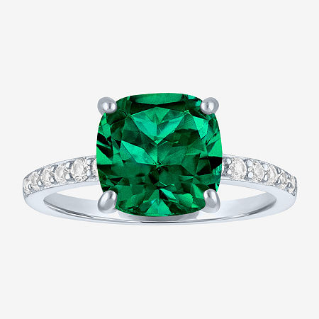 Click here for Womens Lab Created Gemstone Sterling Silver Side S... prices