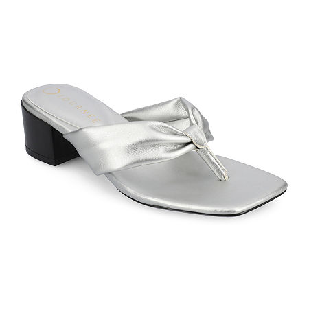 Journee Collection Womens Seelah Sandals - Silver