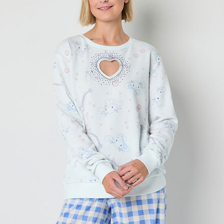 Click here for Cinnamaroll Embelished Heart Fleece Womens Crew Ne... prices