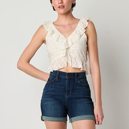 Click here for Arizona Ruffle Womens Sleeveless Juniors Blouse  L... prices