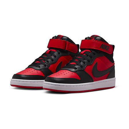Nike Court Borough Mid 2 Big Kid Boys Sneakers  6 Medium  Red