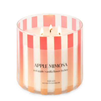 Distant Lands 14oz 3 Wick Apple Mimosa Scented Jar Candle, Color: Apple ...