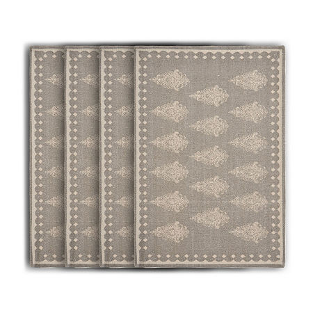 Click here for Lr Home Sarah Damask 4 Pack Placemat  One Size  Gr... prices