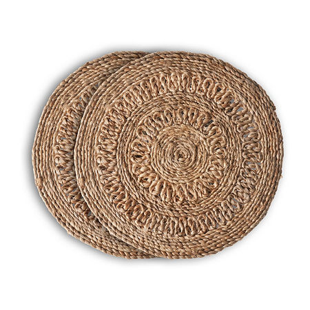Click here for Lr Home Ella Striped 2 Pack Placemat  One Size  Wh... prices