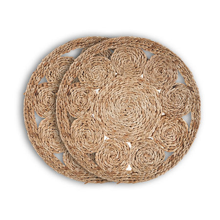 Click here for Lr Home Maya Striped 2 Pack Placemat  One Size  Wh... prices