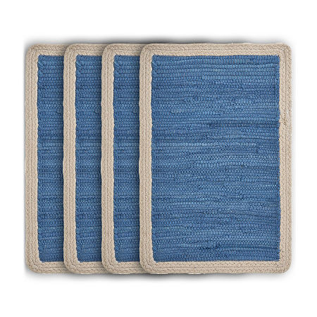 Click here for Lr Home Iris Border 4 Pack Placemat  One Size  Blu... prices