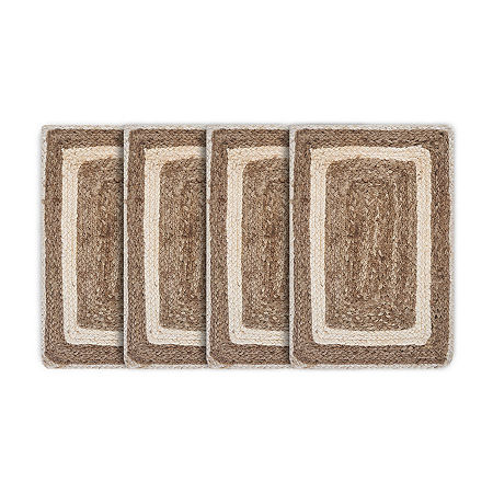 Click here for Lr Home Lily Bordered 4 Pack Placemat  One Size  W... prices