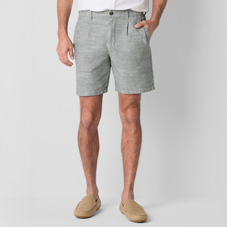 Click here for St. Johns Bay Chambray Mens 8 Chino Short  44  Gre... prices