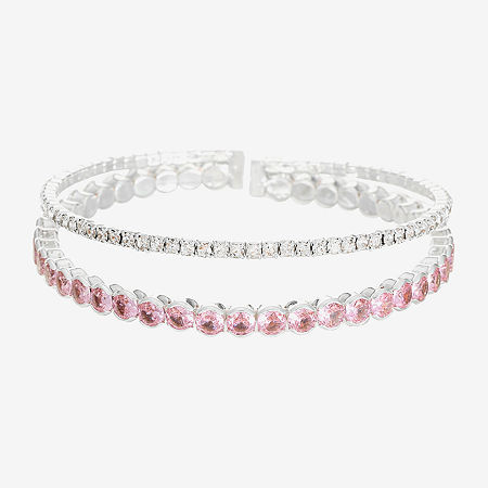 Click here for Sparkle Allure Coil Womens Pink Cubic Zirconia Pur... prices