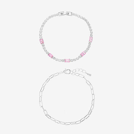 Click here for Sparkle Allure Tennis & Chain Womens 2-pc. Pink Cu... prices
