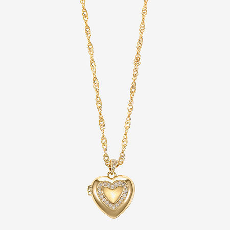 Click here for Sparkle Allure Locket Womens Cubic Zirconia 14K Go... prices