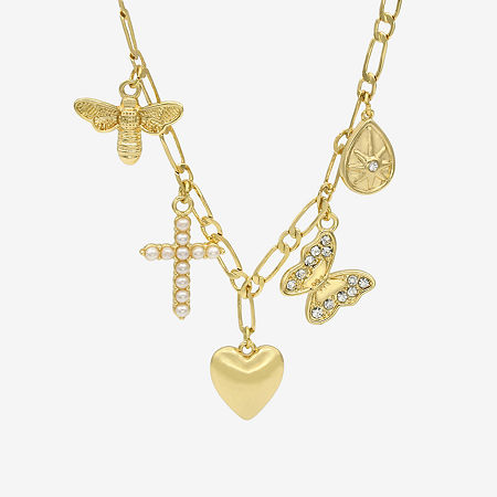 Click here for Sparkle Allure Charm Womens 14K Gold Over Brass 18... prices