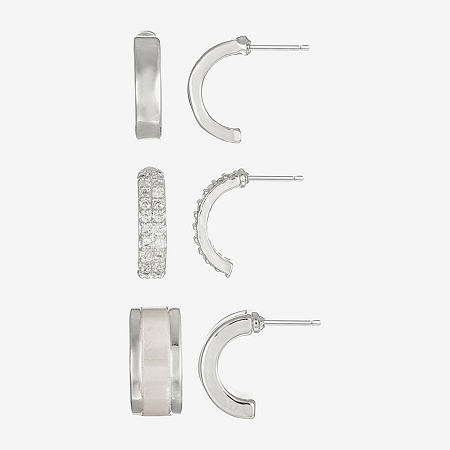 Click here for Sparkle Allure Womens Cubic Zirconia 3 Pair Earrin... prices