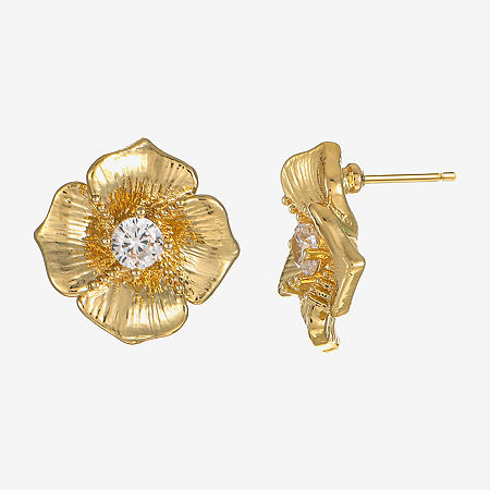 Click here for Sparkle Allure Cubic Zirconia 14K Gold Over Brass... prices