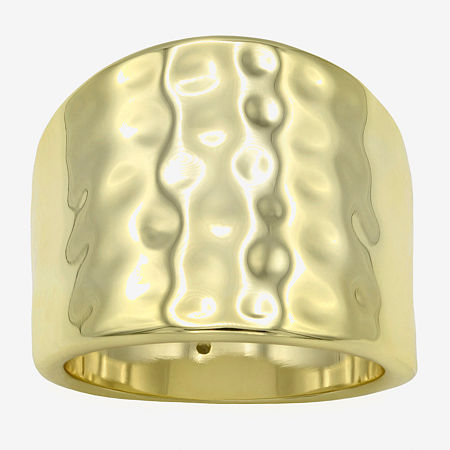 Click here for Sparkle Allure Hammered Womens 6.5MM 14K Gold Over... prices