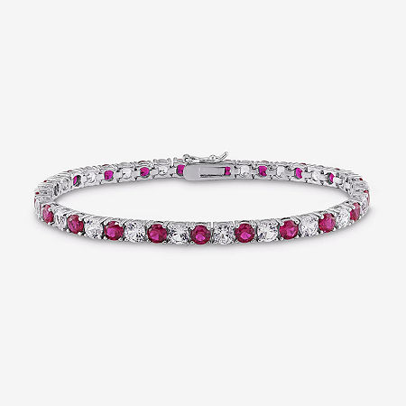 Click here for Womens Lab Created Red Ruby Sterling Silver 7.25 I... prices