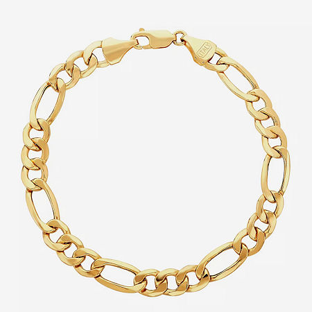 Click here for Mens 10K Gold 9 Inch Hollow Figaro Chain Bracelet... prices