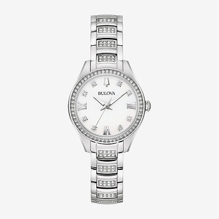 Click here for Bulova Womens Crystal Stainless Steel Bracelet Wat... prices